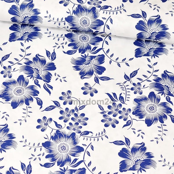 Delft Blue Fabric - Etsy