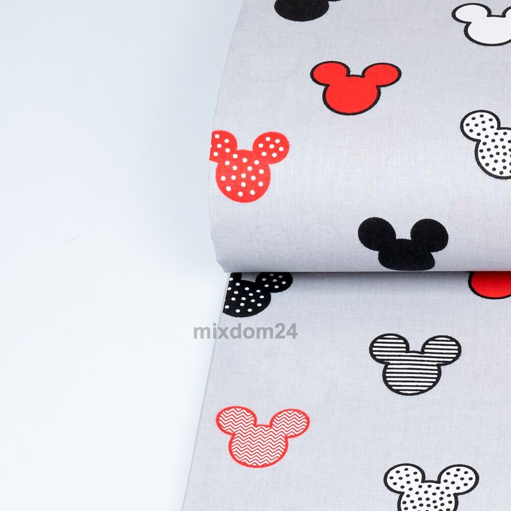 Disney Fabric by the Yard Mickey Mouse Cotton Kids Fabric - Etsy