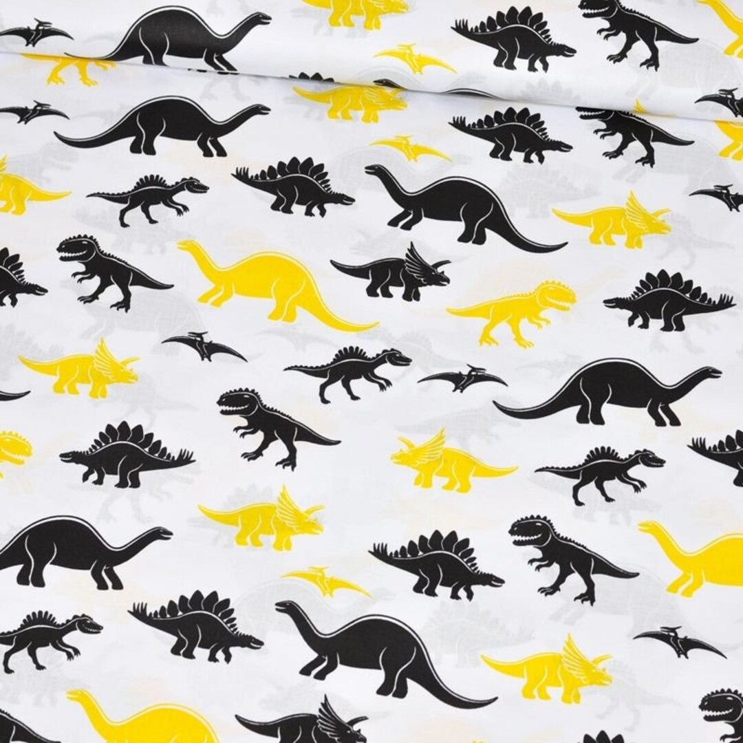 Dinosaurs Fabric by the Yard, Dinosaur Print on Cotton, Kids Cotton ...