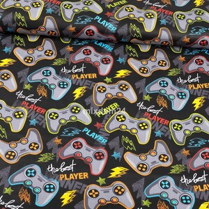 Gamer Cotton Fabric, Gaming Controllers Fabric, Boys Fabric, Gamepad ...