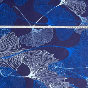 Ginkgo Biloba Leaves Print Fabric by the Yard, Gingko Leaves Cotton ...