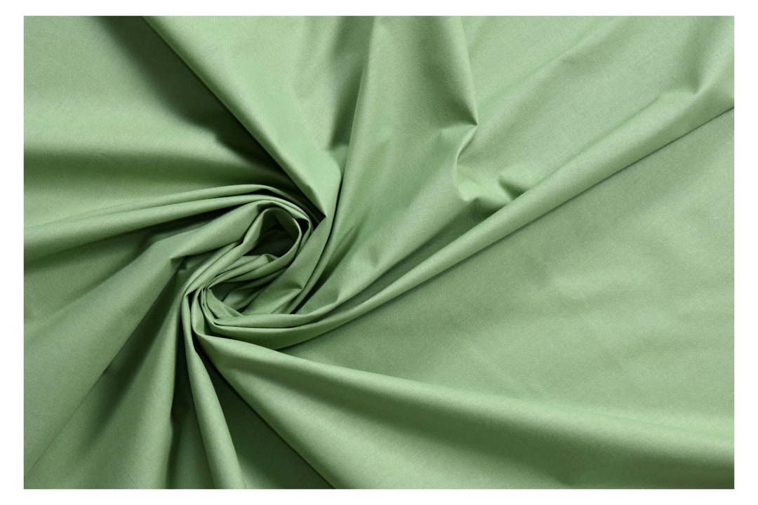 Olive Green Cotton, Green Solid Fabric by the Yard, Green Material for ...