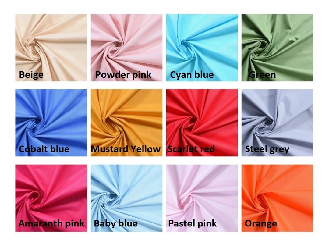 Pure Cotton Fabric, Powder Pink Fabric by the Yard, Light Pink Cotton ...