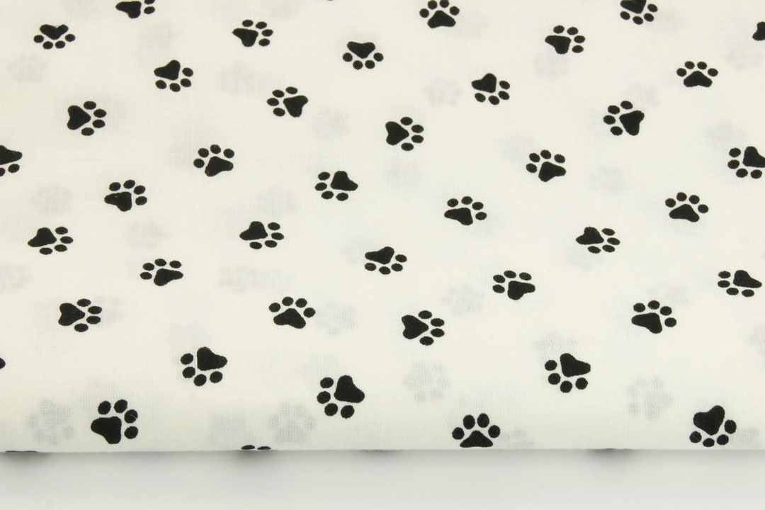 Dog Paw Fabric by the Yard Paw Print Fabric Cat Fabric - Etsy