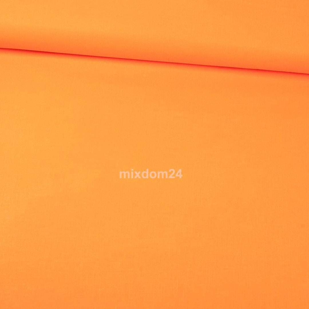 Orange Cotton, Solid Orange Fabric by the Yard, Orange Material for ...
