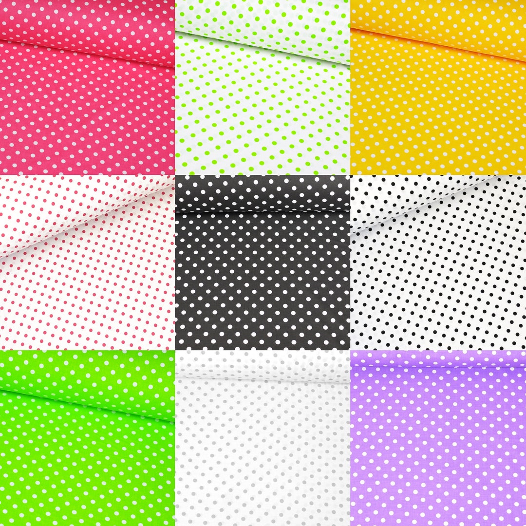 Polka Dot by the Yard 1cm, Polka Dot Print on Cotton, Cotton Quilting ...