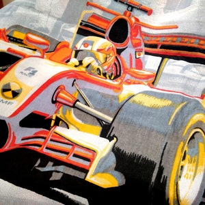 Formula 1 Fabric by the Yard, Grand Prix Racing Cars, F1 Cotton ...