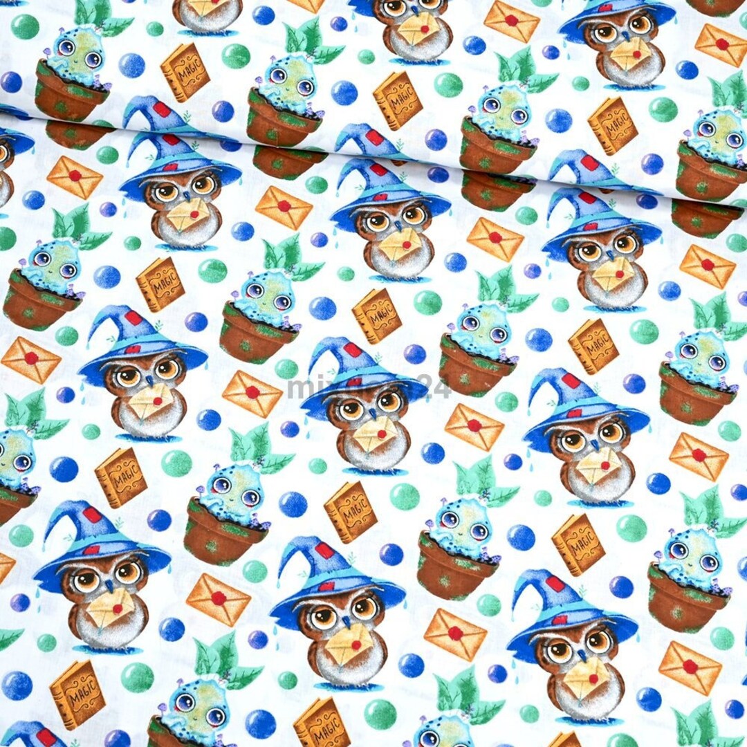 Harry Potter Fabric by the Yard, Print on Grey or White Cotton, Kids ...
