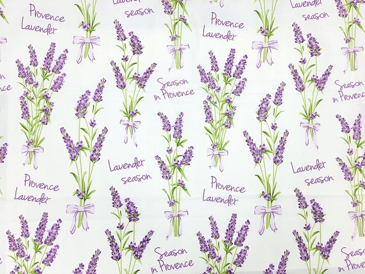 Lavender Cotton Fabric by the Yard Floral Printed Fabric - Etsy