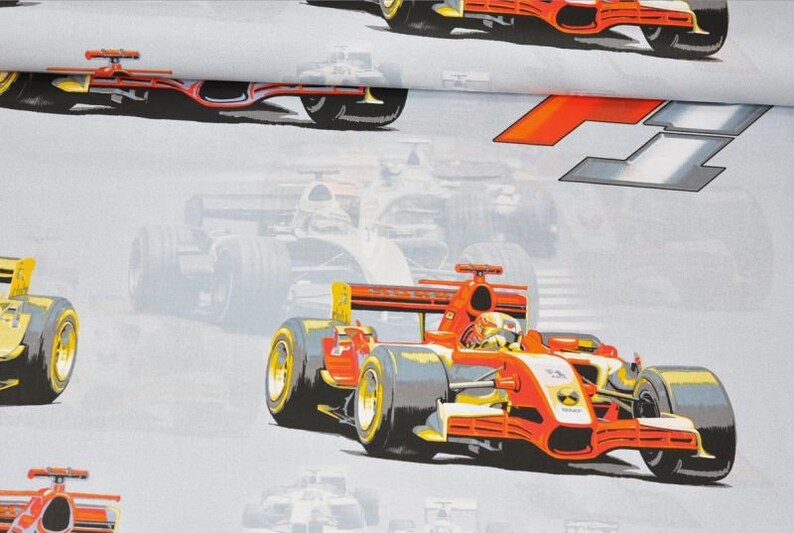 Formula 1 Fabric by the Yard Grand Prix Racing Cars F1 - Etsy