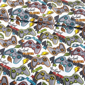 Gamer Cotton Fabric, Gaming Controllers Fabric, Boys Fabric, Gamepad ...