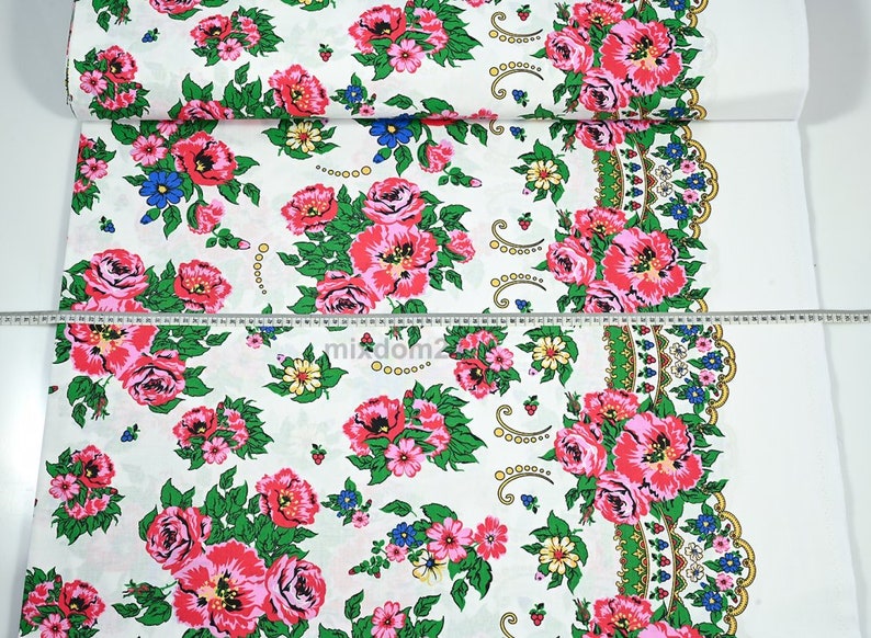 Slavic Fabric by the Yard Polish Ethnic Cotton Made in - Etsy