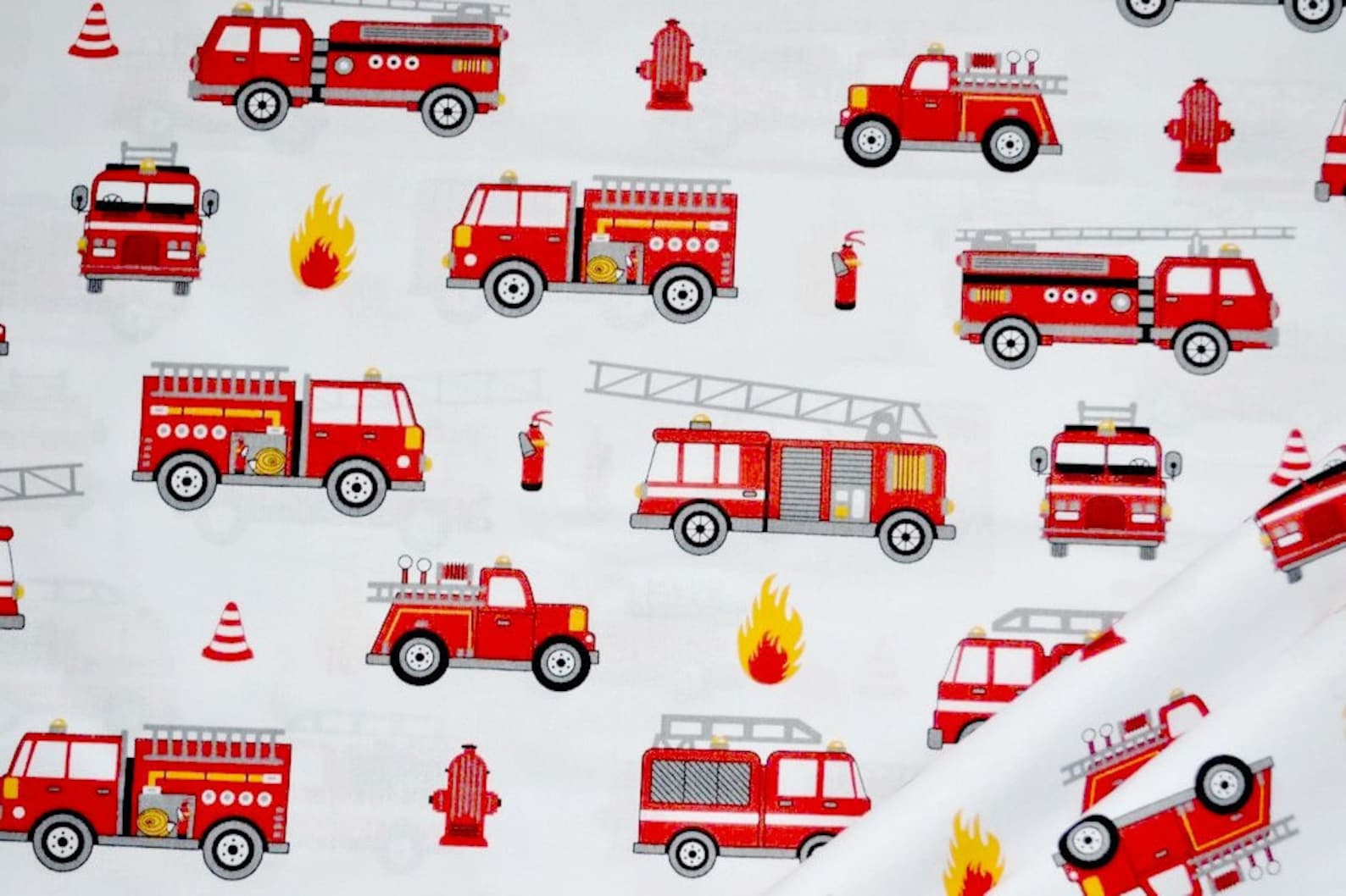 Fire Truck Fabric by the Yard Firefighter Gift Firetruck - Etsy