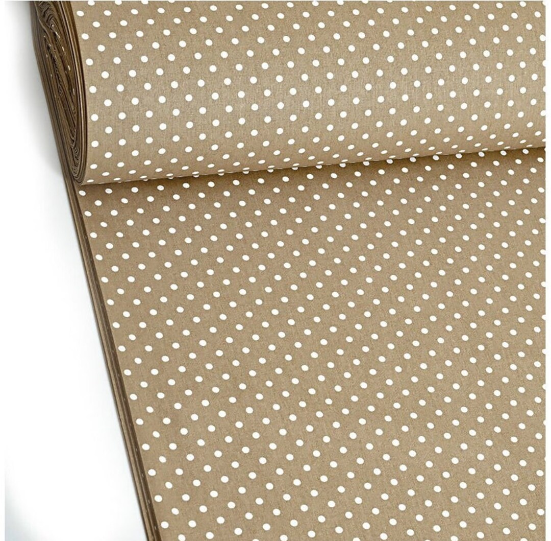 Beige Polka Dot Fabric 7mm Cotton Fabric With Dots - Etsy