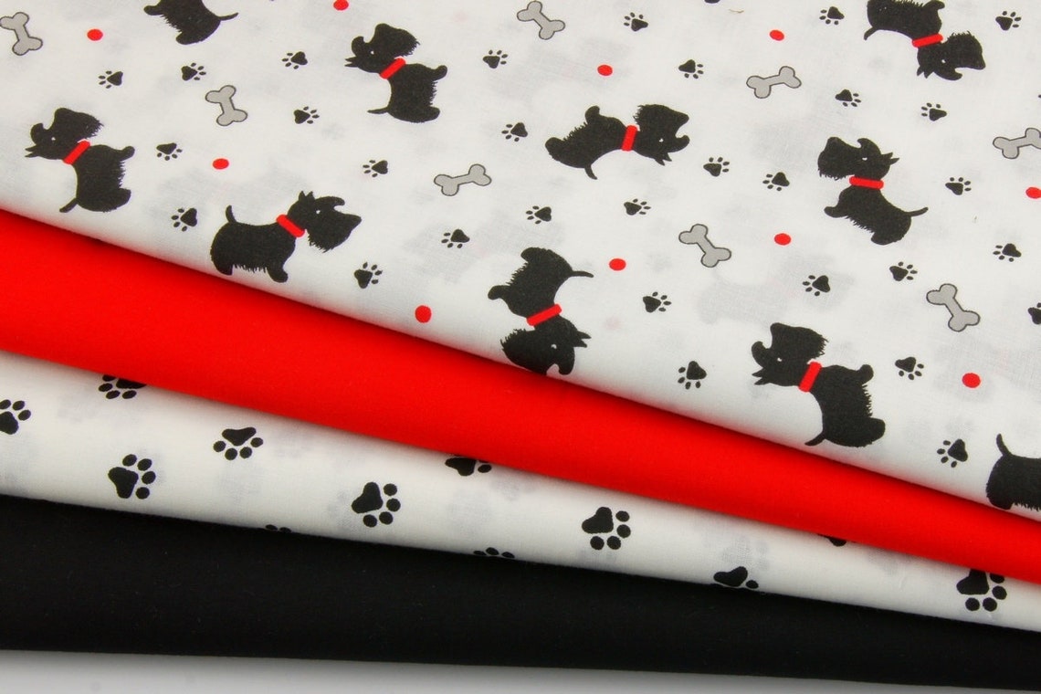 Dog Paw Fabric by the Yard Paw Print Fabric Cat Fabric - Etsy