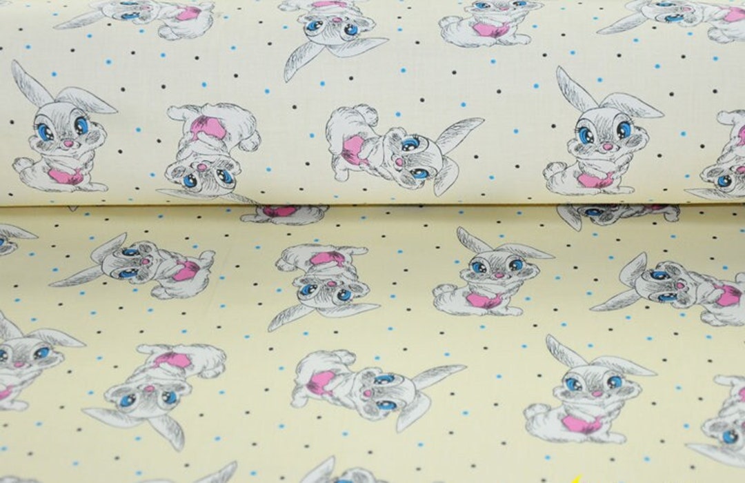 Thumper Fabric by the Yard Disney Bambi Fabric Rabbit Cotton - Etsy