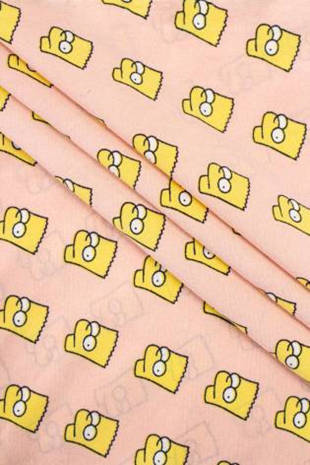 The Simpsons Fabric by the Yard Bart Simpson Print on Cotton - Etsy
