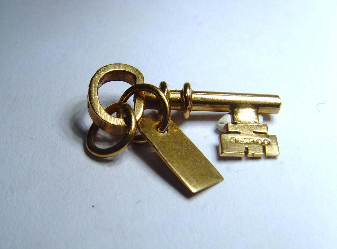 Vintage 1960s 9 Ct Gold "set of Keys" Charm - Etsy