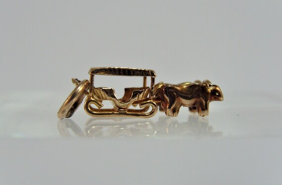 Vintage 1940s 9 Ct Gold Moose Pulling sledge - Etsy