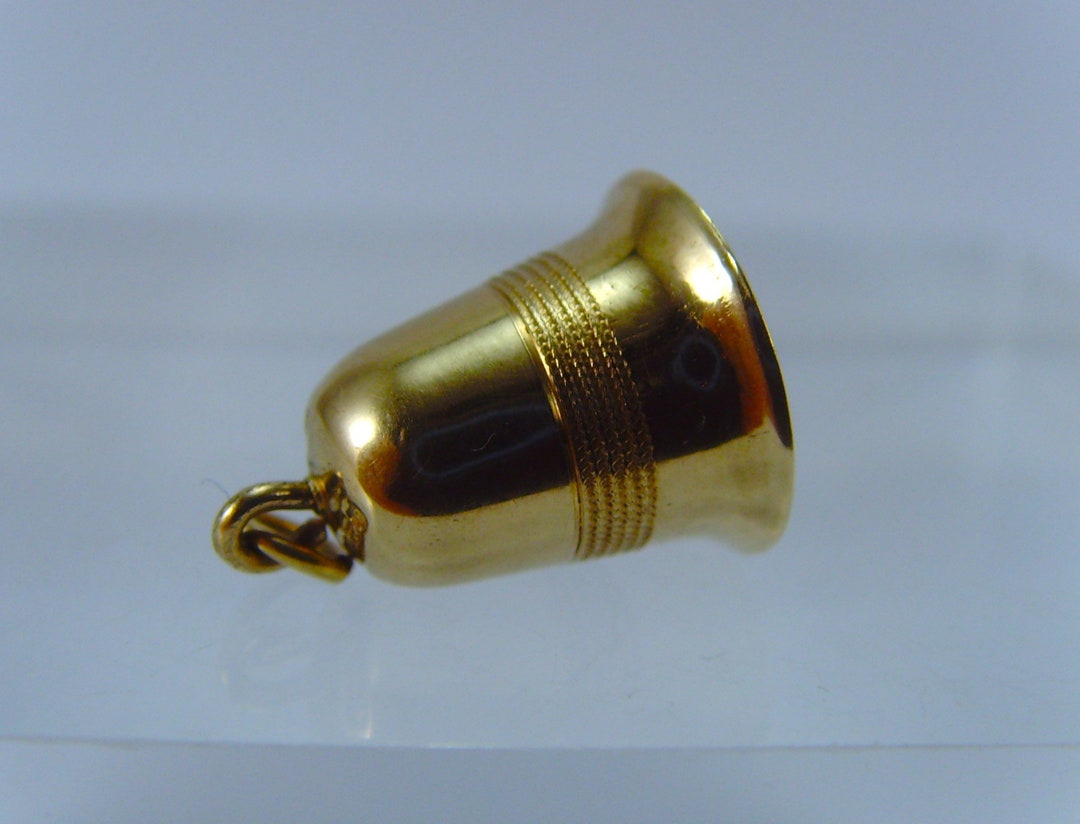 Vintage 9ct Gold 1960s Tinkling Bell Charm - Etsy