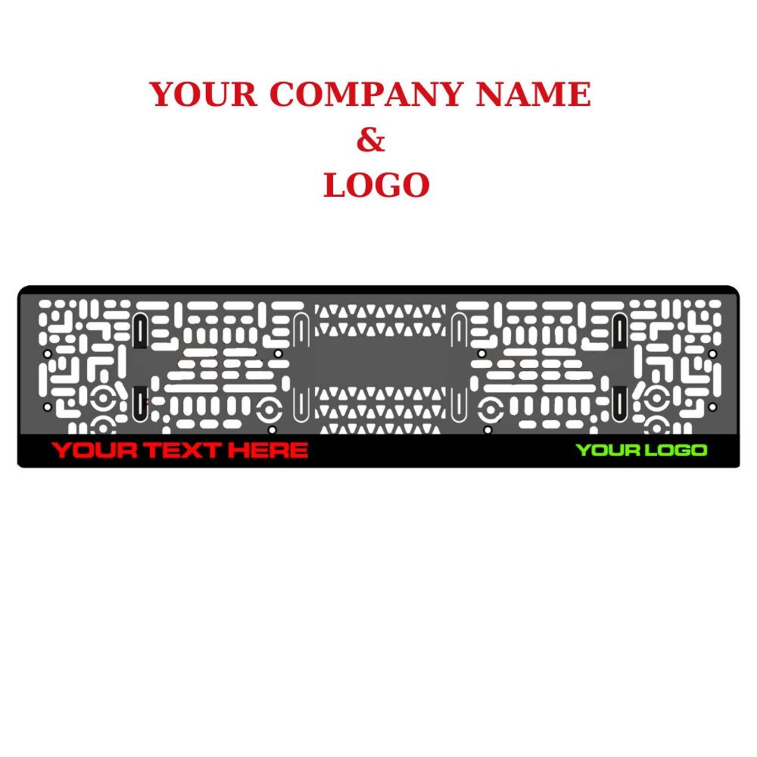 Custom EU License Plate Holder 2X Personalized Registration - Etsy