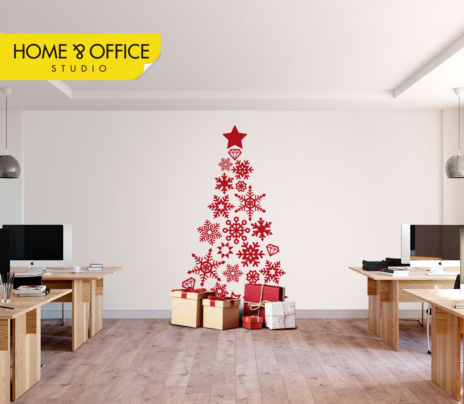 Christmas Tree Window or Wall Vinyl Decal Sticker. SKU: WD034 - Etsy