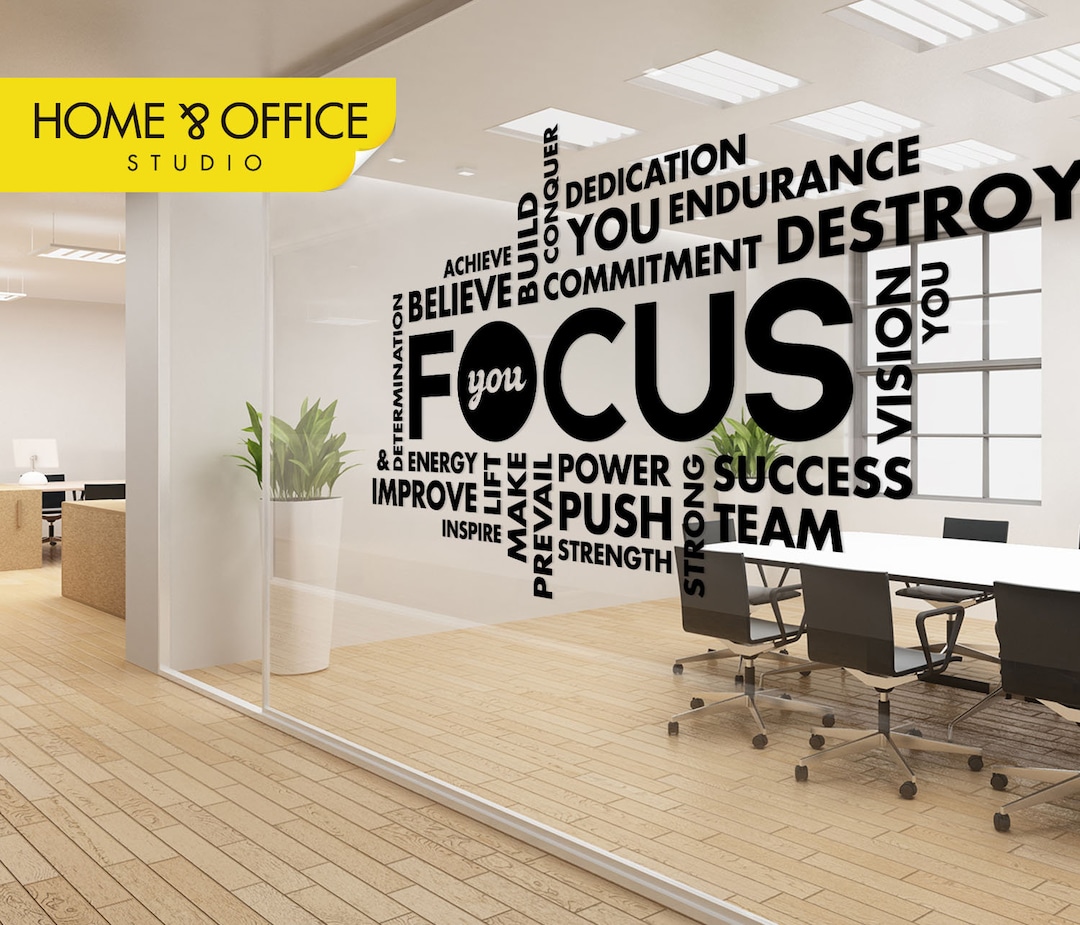 Office Wall Decor, Gym Wall Decal, Classroom Wall Decal, Inspirational ...