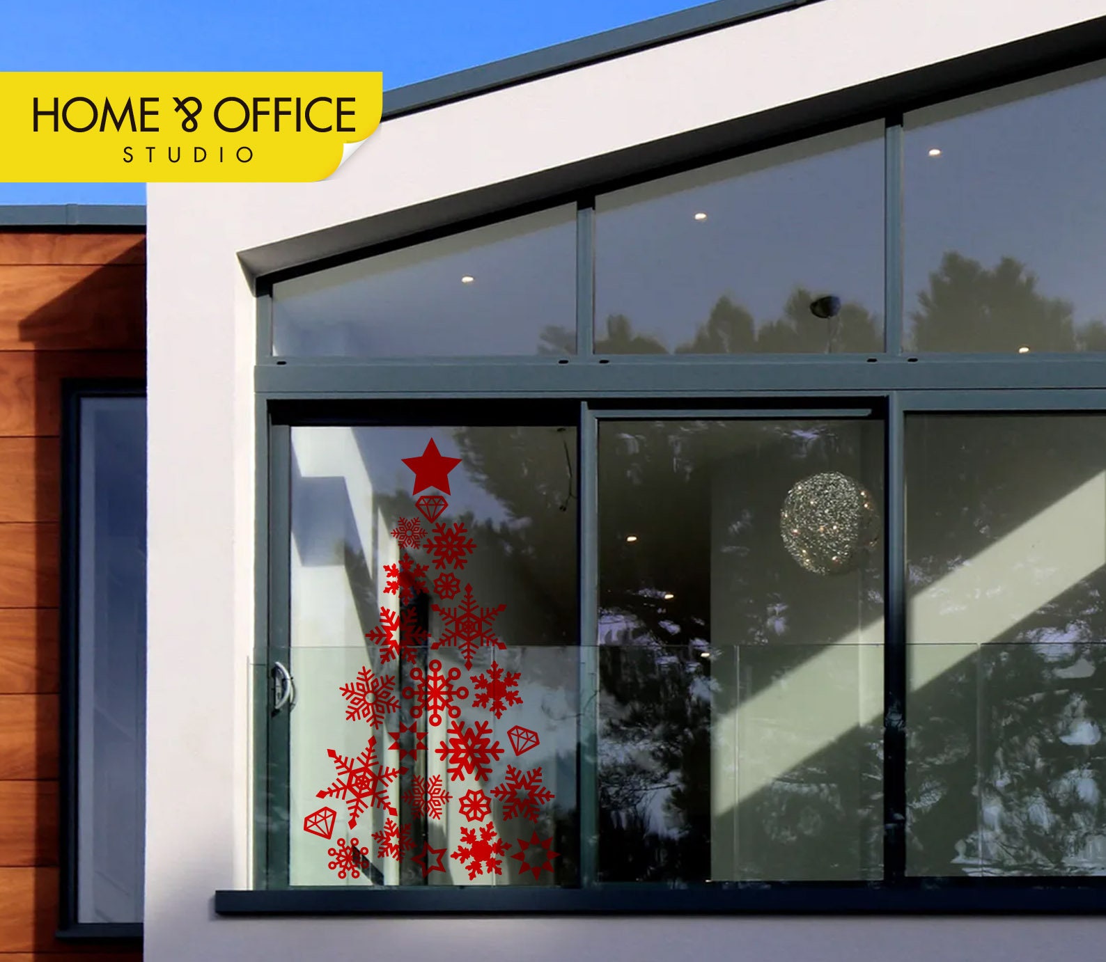 Christmas Tree Window or Wall Vinyl Decal Sticker. SKU: WD034 - Etsy