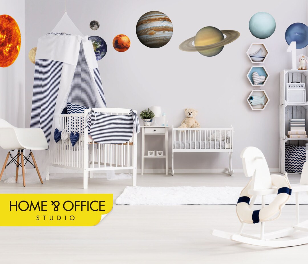Solar System Wall Decal Planets Wall Stickers Set Kids Room Decor ...