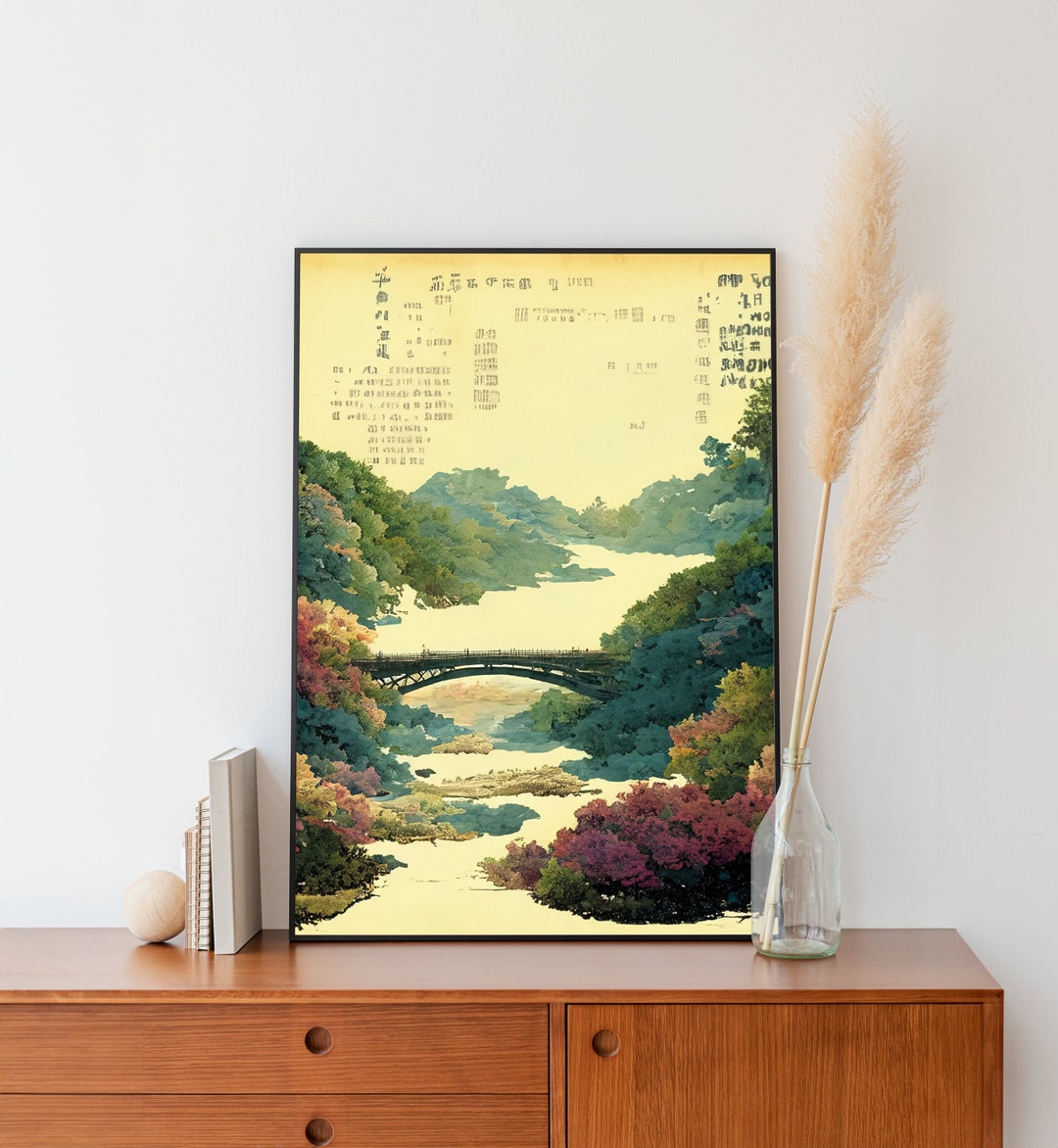 Vintage Japanese Print, Tsuchiya Koitsu Landscape Wall Art, Japandi ...