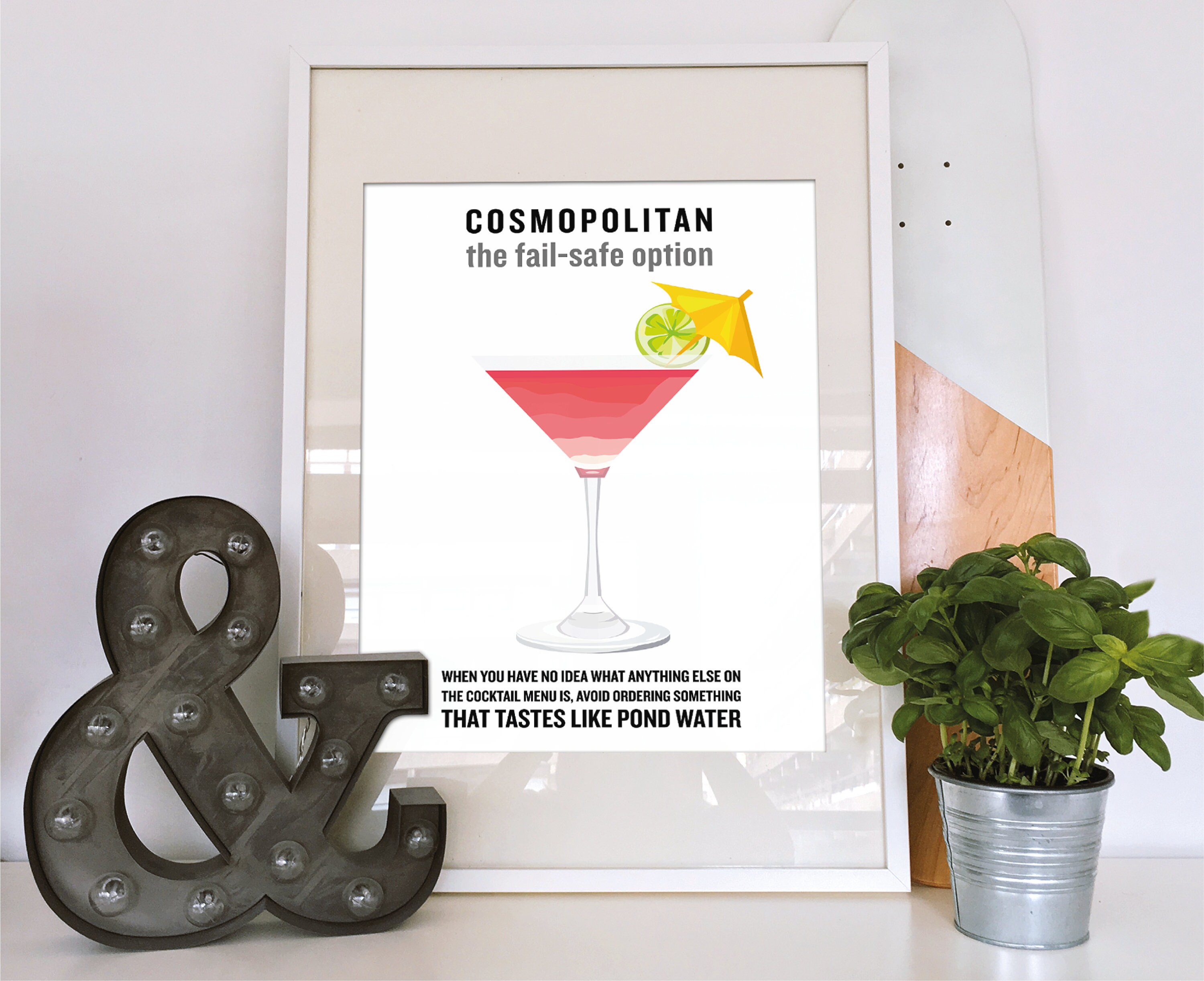 Cosmopolitan Print Cocktail Poster Drink Artwork Cosmo Etsy