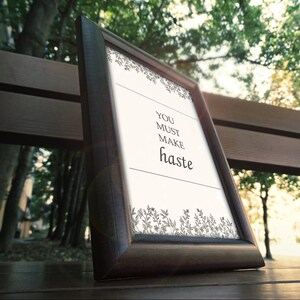 Bridgerton Inspired Printable Poster 'you Must Make Haste' Lady ...