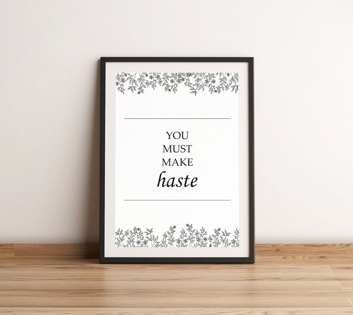Bridgerton Inspired Printable Poster 'you Must Make Haste' Lady ...