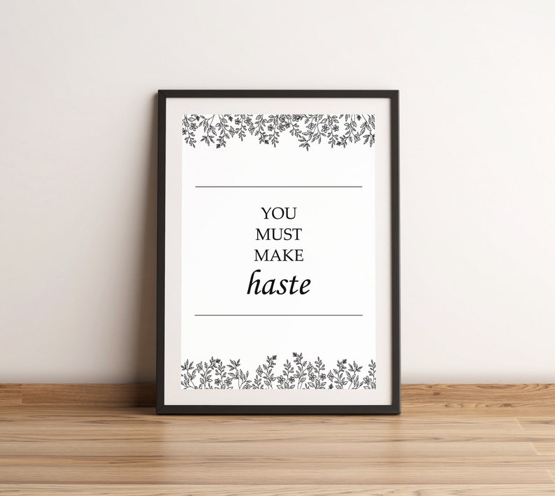 Bridgerton Inspired Printable Poster 'you Must Make Haste' Lady ...
