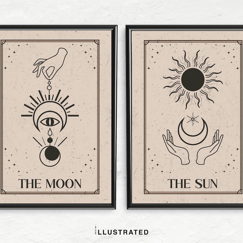 Sun and Moon Poster - Etsy