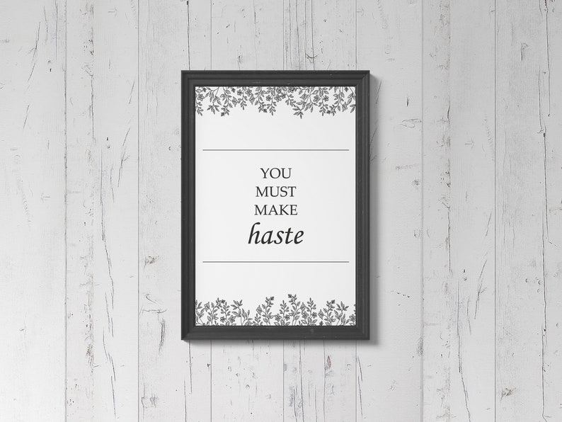 Bridgerton Inspired Printable Poster 'you Must Make Haste' Lady ...