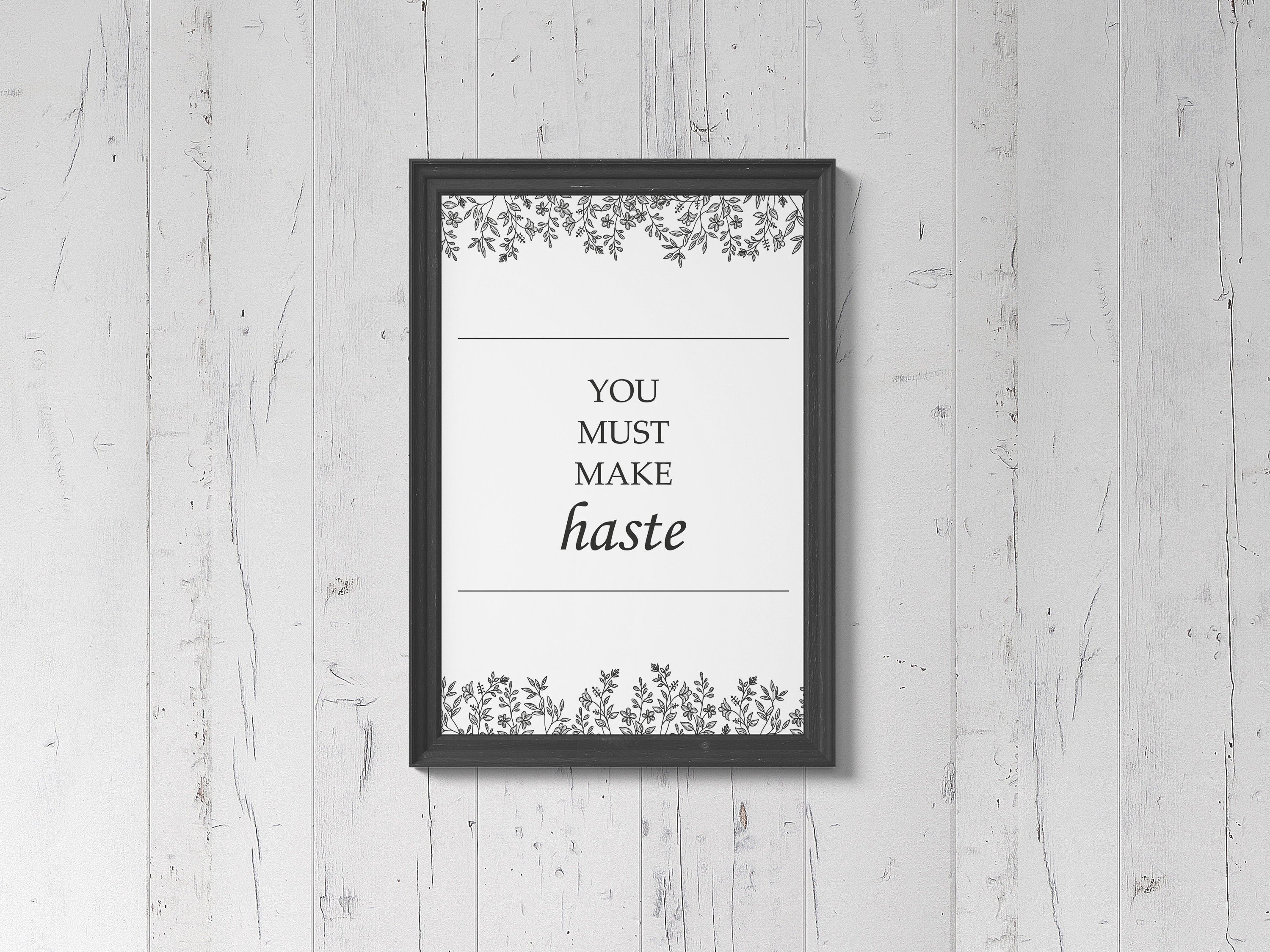 Bridgerton Inspired Printable Poster 'you Must Make Haste' Lady ...