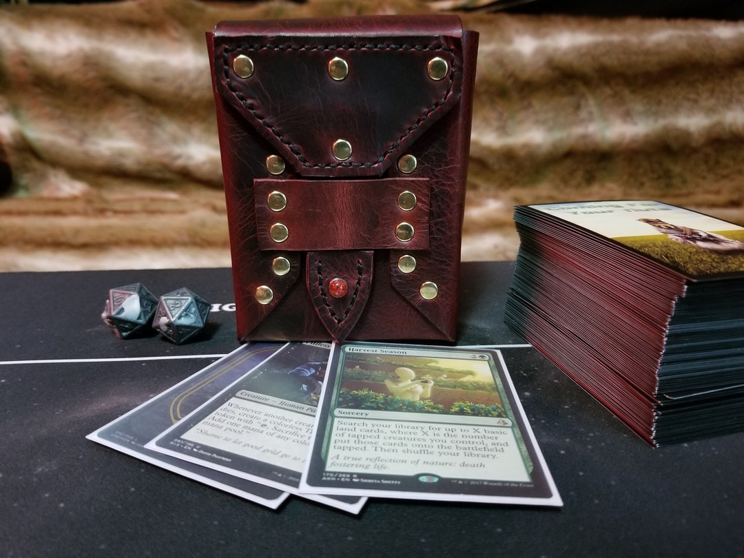 Leather MTG Commander Deck Box - Etsy