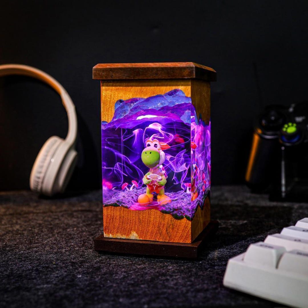 Super Mario Yoshi Night Light, Nintendo Game Character Resin Art Lamp ...