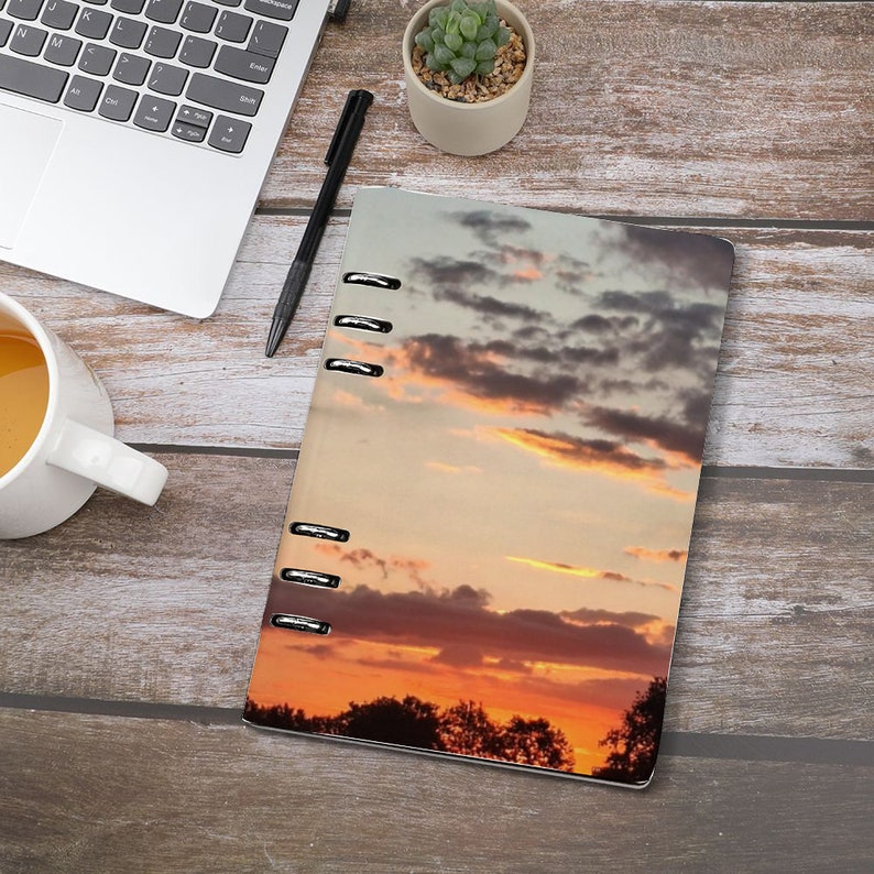 Sunset Binder Notebook, A6 Detachable Notes Binder, Fairycore Notebook ...