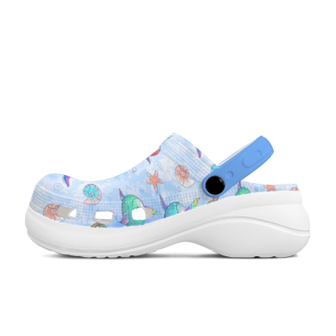 Narwhal Clogs, Gyaru Sandals, Kawaii Sea Unicorn, Ocean Theme Party ...