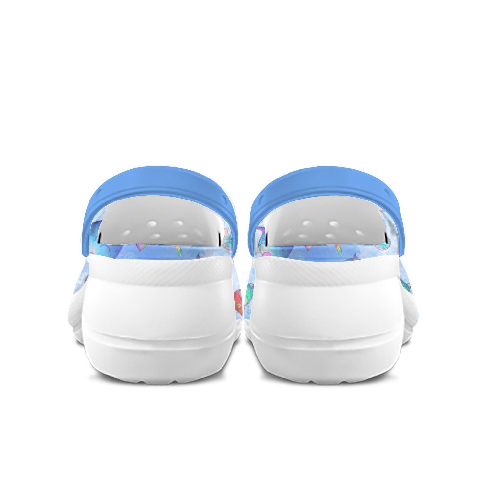 Narwhal Clogs, Gyaru Sandals, Kawaii Sea Unicorn, Ocean Theme Party ...