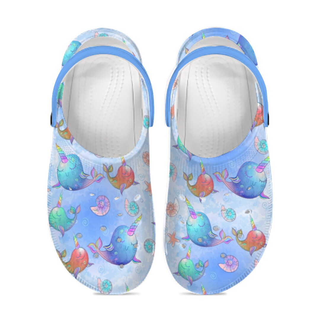 Narwhal Clogs, Gyaru Sandals, Kawaii Sea Unicorn, Ocean Theme Party ...