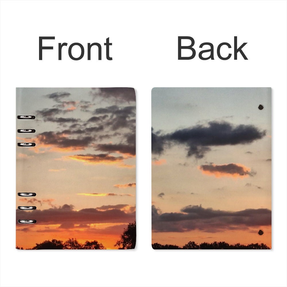 Sunset Binder Notebook, A6 Detachable Notes Binder, Fairycore Notebook ...