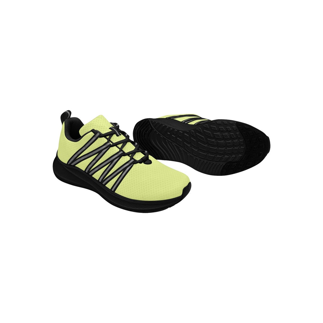 Key Lime Sneakers Running Shoes Reflective Straps Safety Rave Sneakers ...