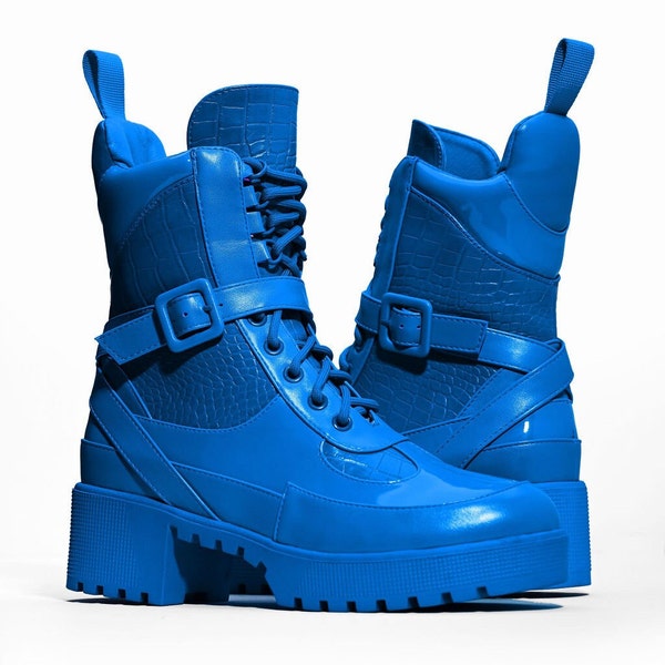 Blue Boots - Etsy