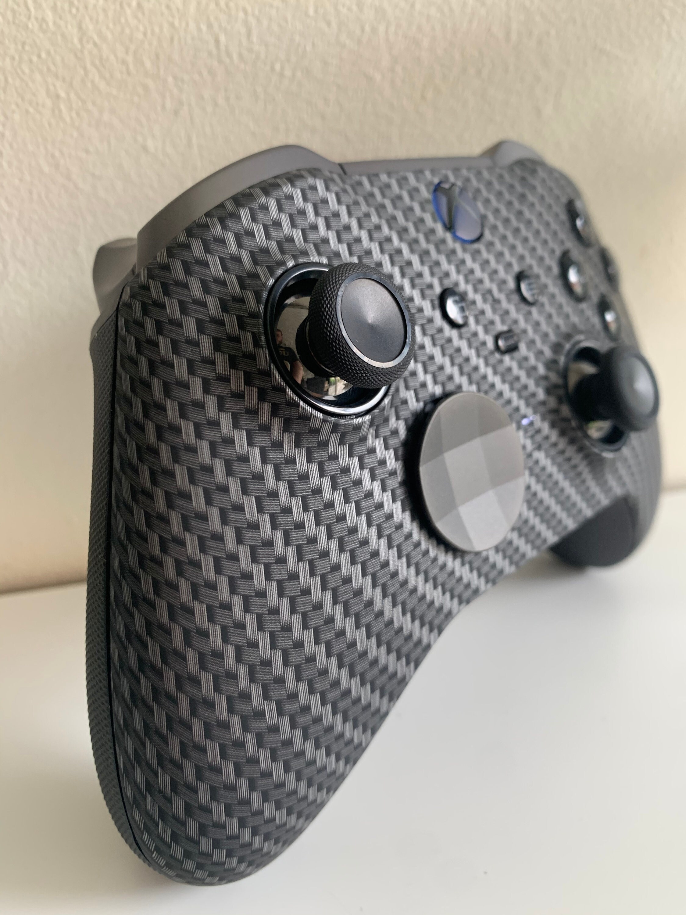 Blue LED Mod* Xbox One Elite Series 2 Controller Custom Carbon Fibre ...