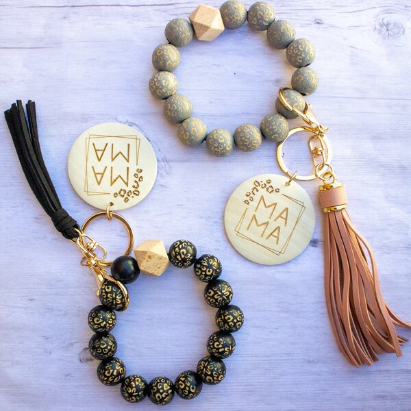 Mama Beaded Keychain - Etsy