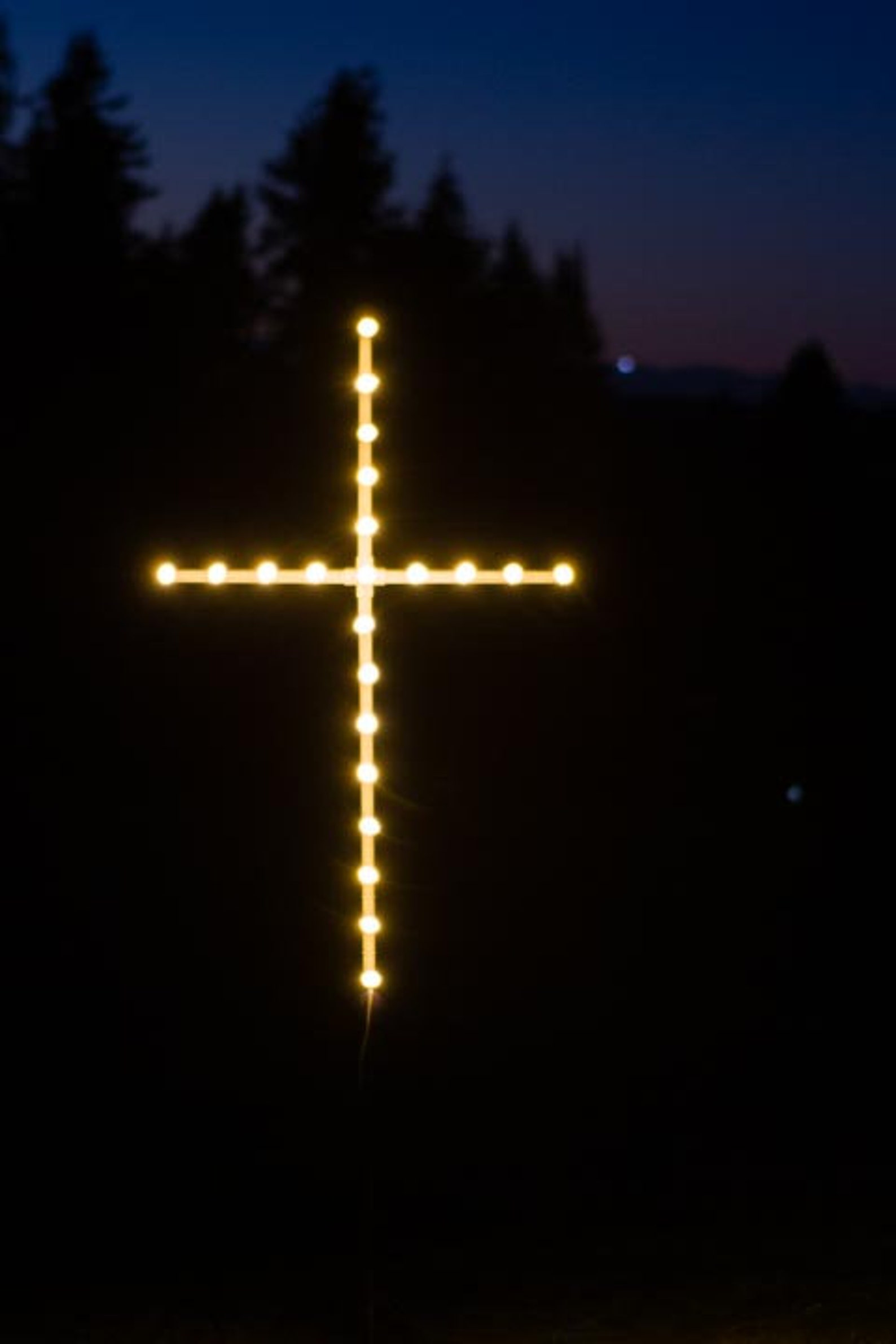 Cruz iluminada luces navideñas al aire libre gran cruz LED | Etsy