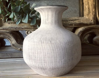 Beige ceramic vase | Etsy